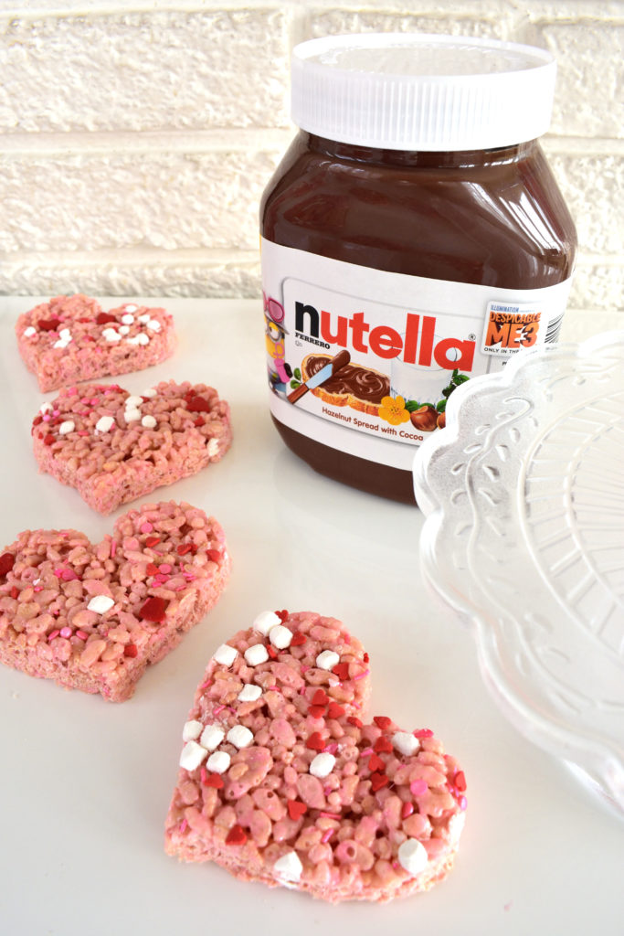 Krispie Treats Get A Valentine Makeover With Color Shapes And Nutella Krispie Treats Get A Valentine Makeover With Color Shapes And Nutella