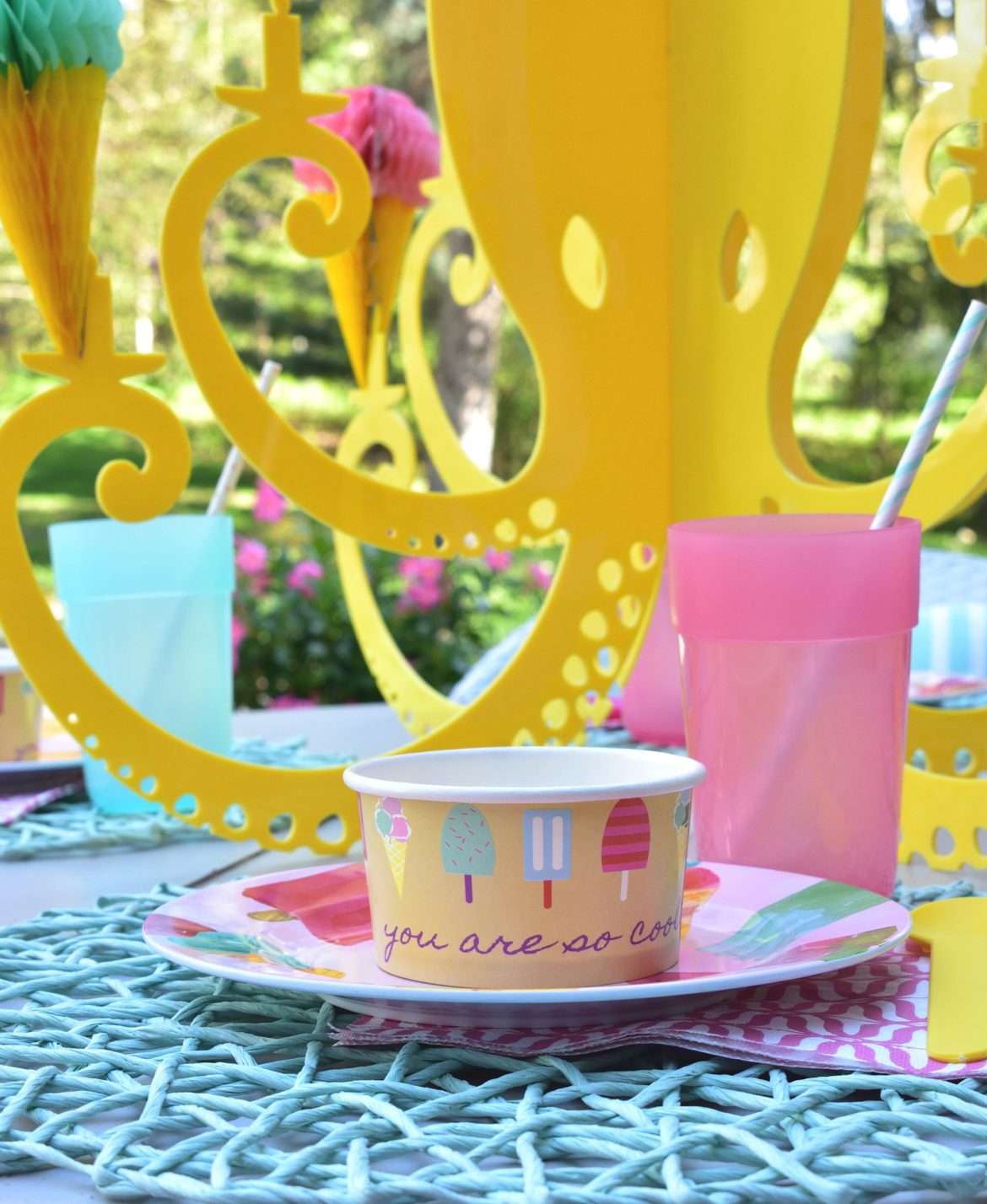 Ice cream party inspiration for a colorful summer treat!