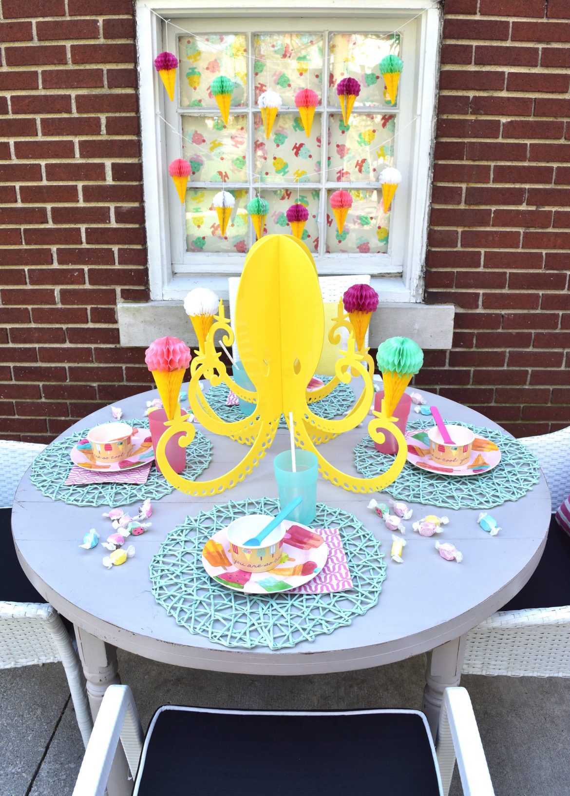 Ice cream party inspiration for a colorful summer treat!