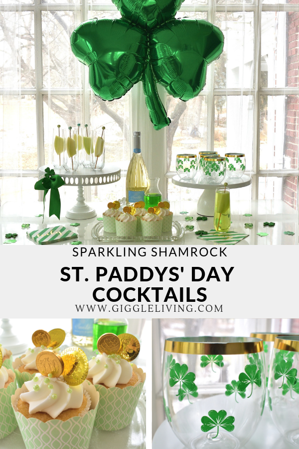 Sparkling shamrock cocktails for St. Patrick's Day!! - Giggle Living