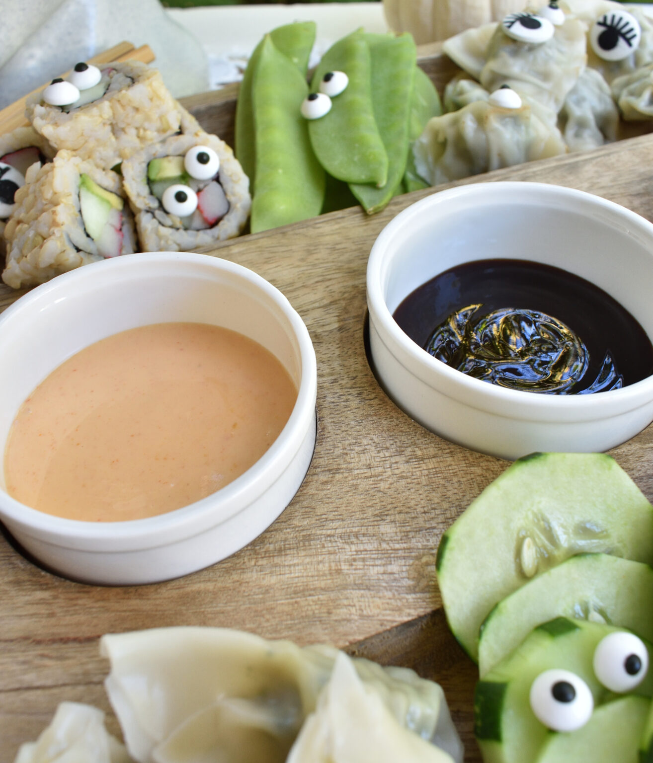 Spooky sushi is a fun, healthy and easy snack for Halloween festivities!