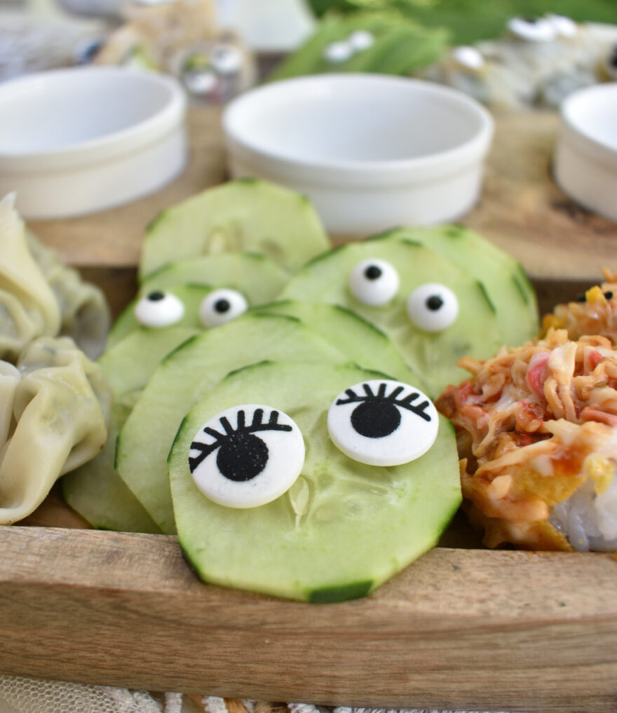 Spooky sushi is a fun, healthy and easy snack for Halloween festivities!