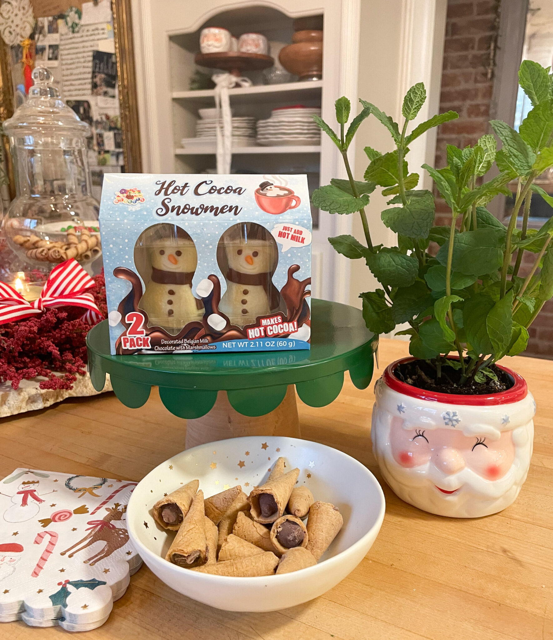A cocoa bomb cake topper is a delicious dessert decoration!