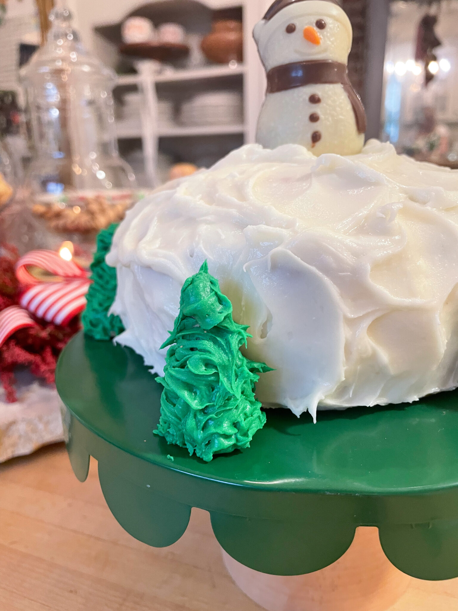 A cocoa bomb cake topper is a delicious dessert decoration!